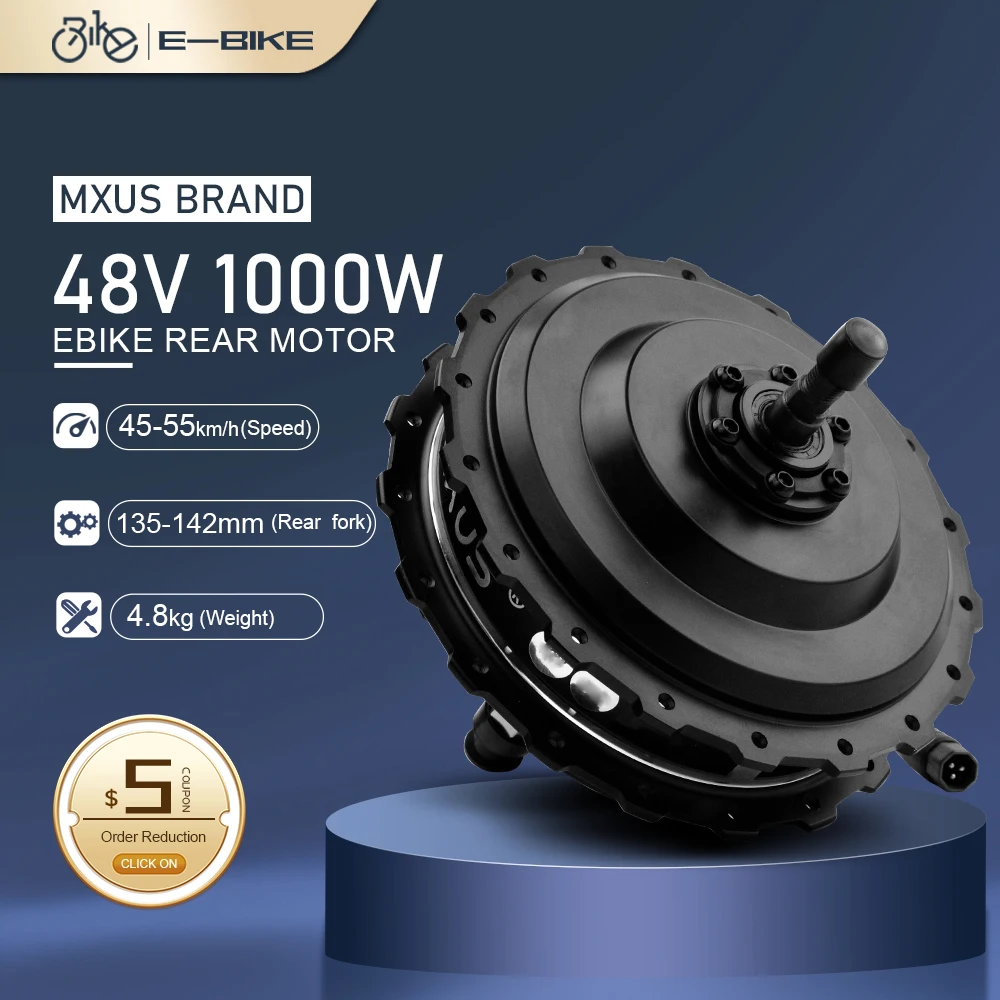 E-bike-Hub-Motor-MXUS-48V-1000W-Brushless-Gear-Rear-Rotate-hub-Motor ...