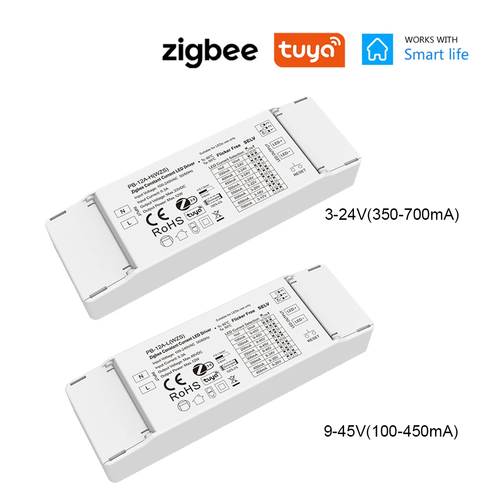 12W-Zigbee-LED-Driver-Brightness-adjust-3-24V-9-45V-Single-Color-Strip ...