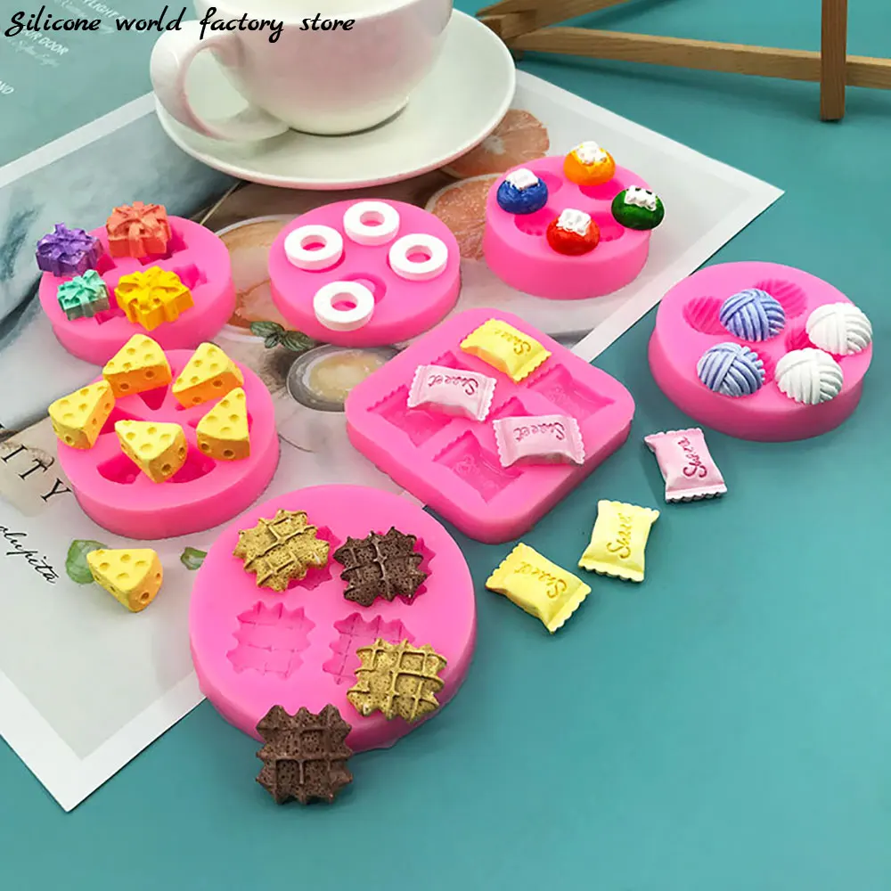 Silicone-World-DIY-Candy-Chocolate-Cookies-Food-Shape-Baking-Silicone ...