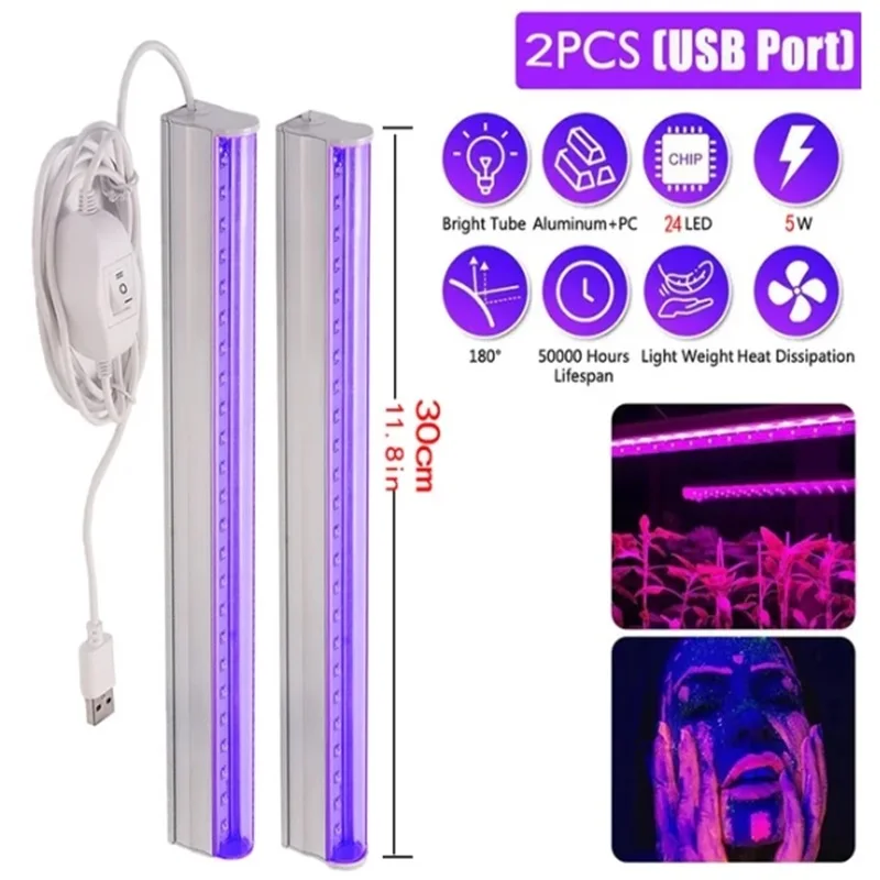 T5 UV LED Fluorescent Black Light, Black UV Lights, Party Dark Party ...
