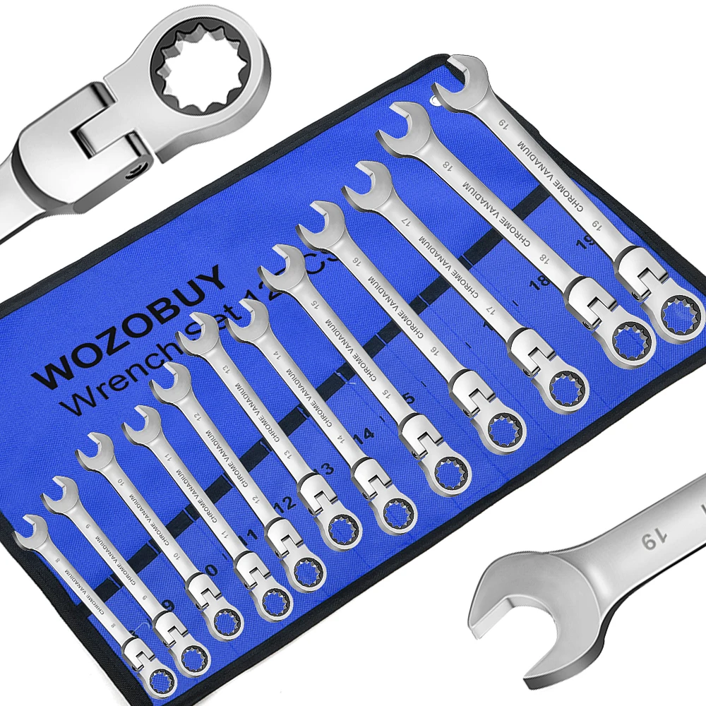 1set Combination Ratchet Wrench, with Flexible Head, Dual-purpose ...