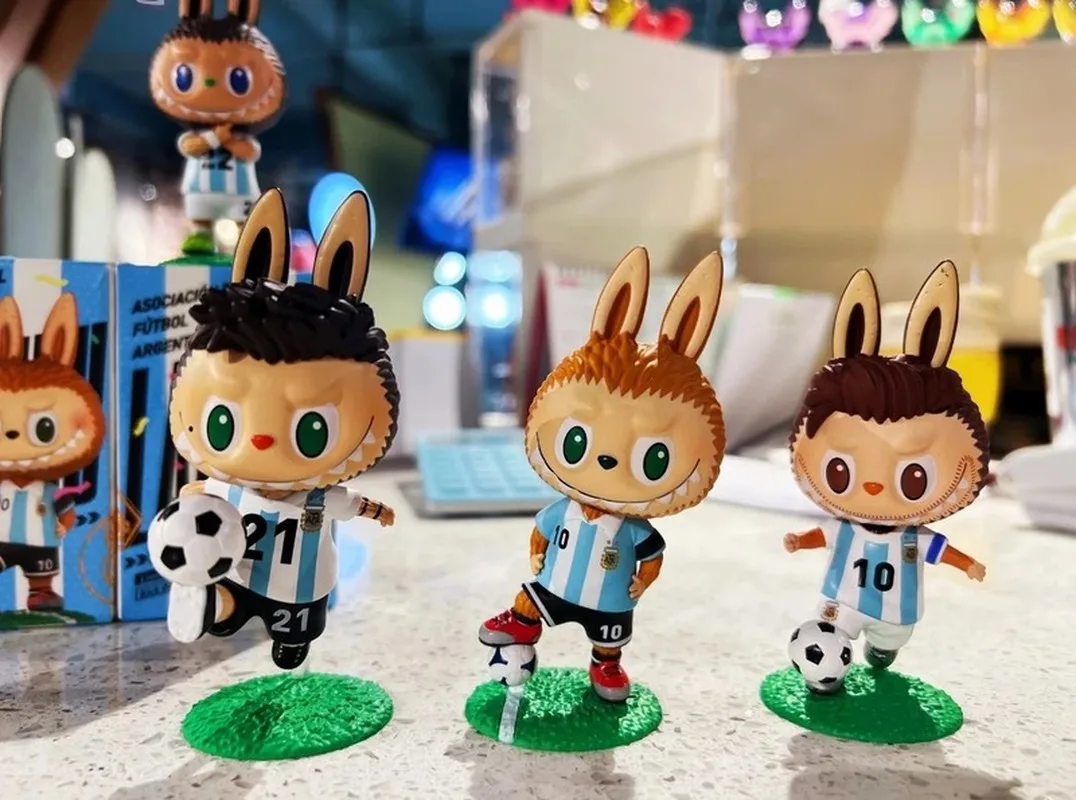 Genuine Popmart Blind Box Labubu Argentina Football Authentic Desktop ...