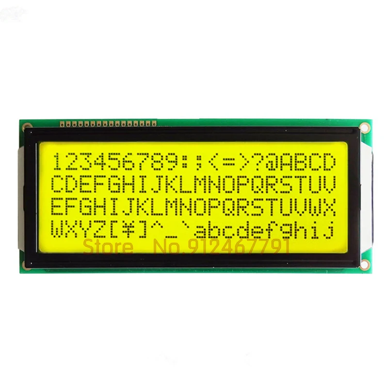 5V Larger LCD 2004 20X4 Largest Character Yellow Blue Screen 204 ...