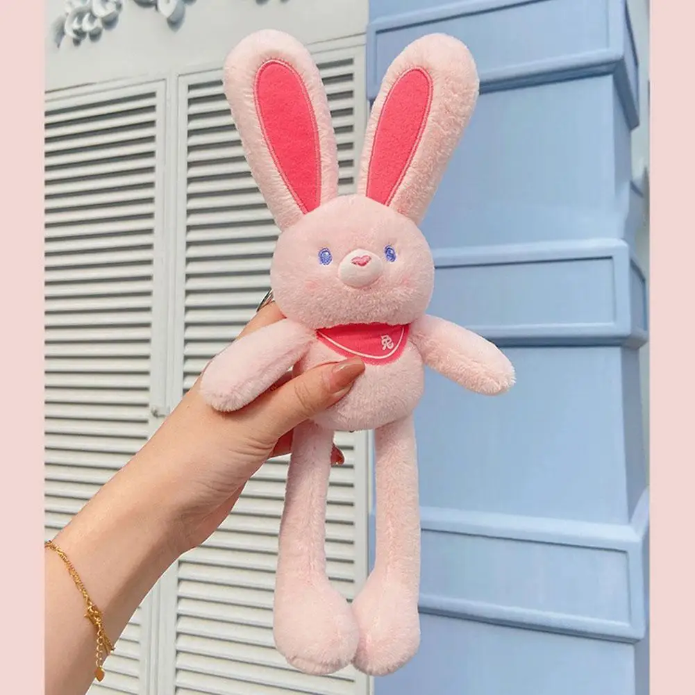 Soft Bunny Plush Stuffed Animal Toy Pull Ears Rabbit Bed Toy Birthday Comfort Sleeping Toys Doll ...