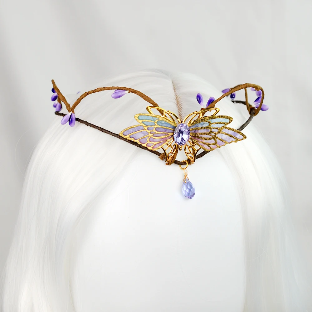 Crystal-Fairy-Butterfly-Woodland-Elf-Hair-Tiara-Pixie-Hairband-Goddess ...
