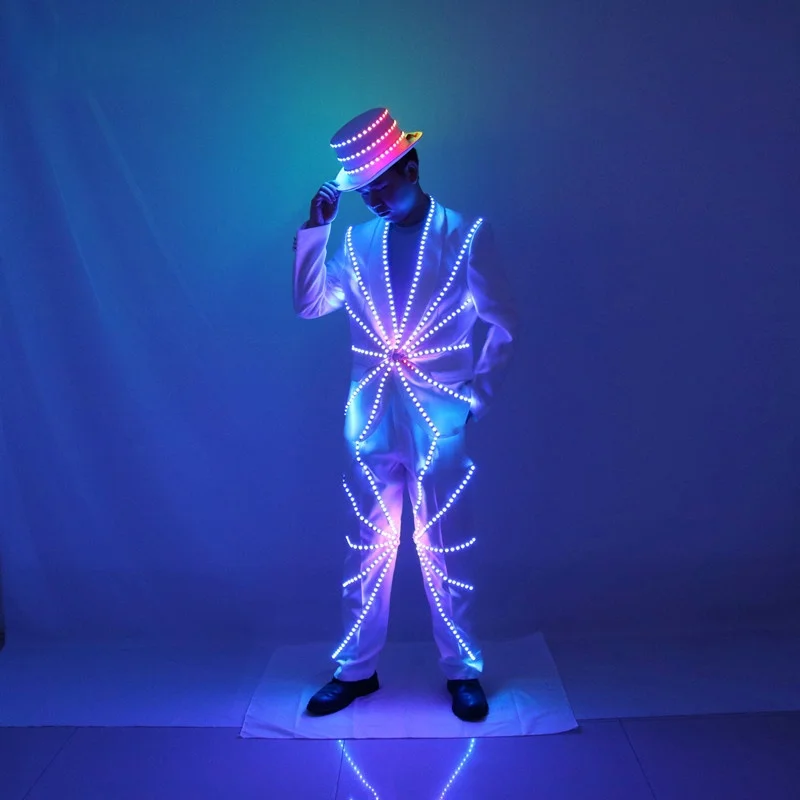 Full Color LED Suit Costumes Clothes Lights Luminous Stage Dance ...