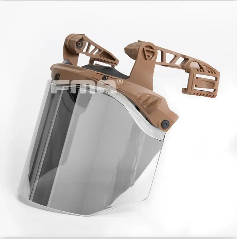 FMA-EX-3-0-Helmet-Rail-Mount-Face-Shield-Goggles-Riot-PC-Lens-Flip-Mask ...
