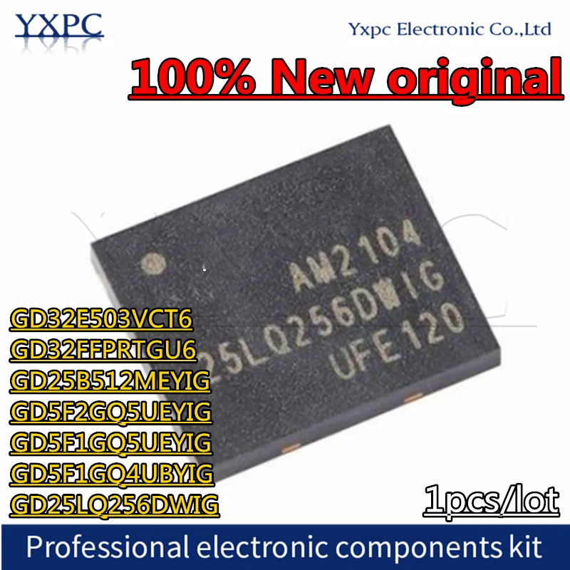 1pcs-New-GD32E503VCT6-GD32FFPRTGU6-GD25B512MEYIG-GD5F2GQ5UEYIG ...