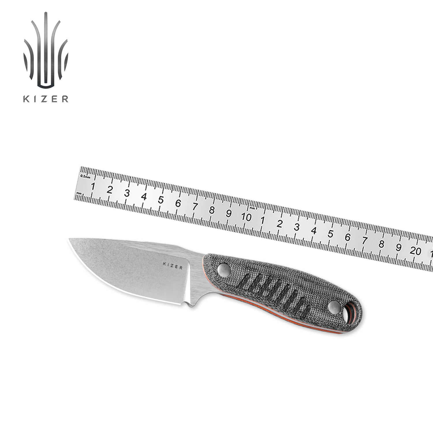 Kizer Fixed Blade Knife Hare 1077A1/1077A2 G10/KHS300C BK+G10 Handle ...