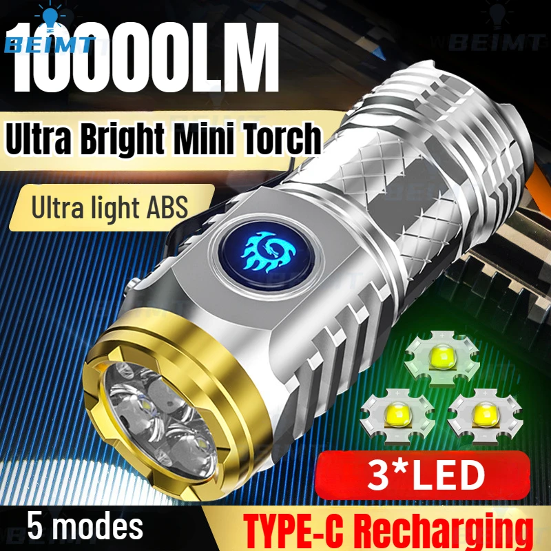 Mini-3-LED-Strong-Light-Super-Bright-Torch-Household-Repeatedly ...