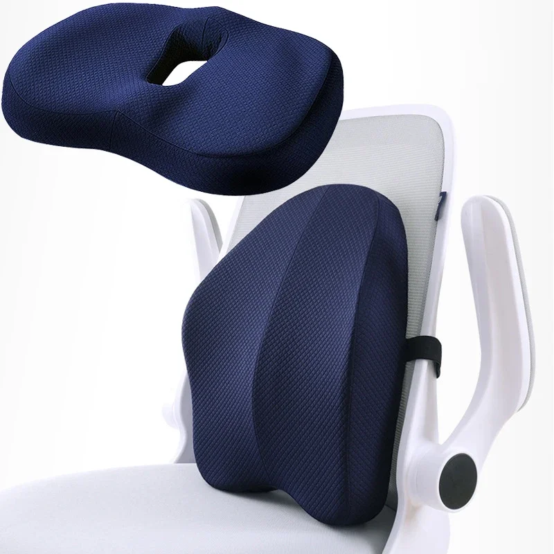 Memory-Foam-Seat-Cushion-Orthopedic-Coccyx-Support-Cushion-Office-Chair ...