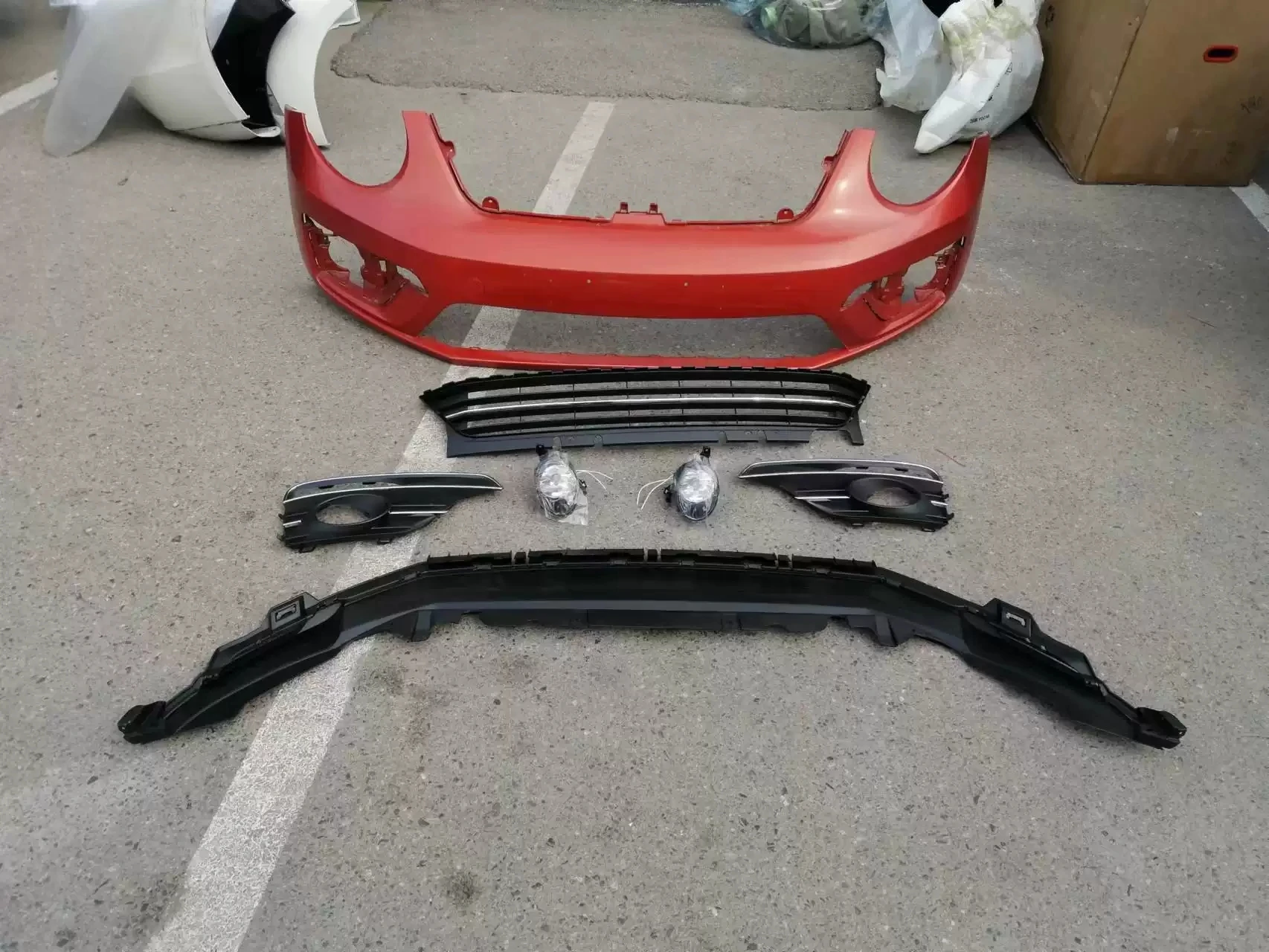 For-Volkswagen-Beetle-S-line-2012-15-modified-2016-18-front-bumper ...