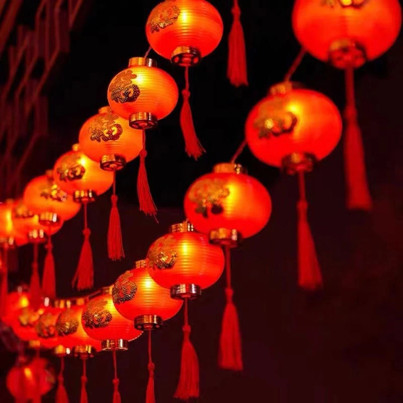 Plastic Lighting Strings Decorations | Chinese New Year Lantern ...