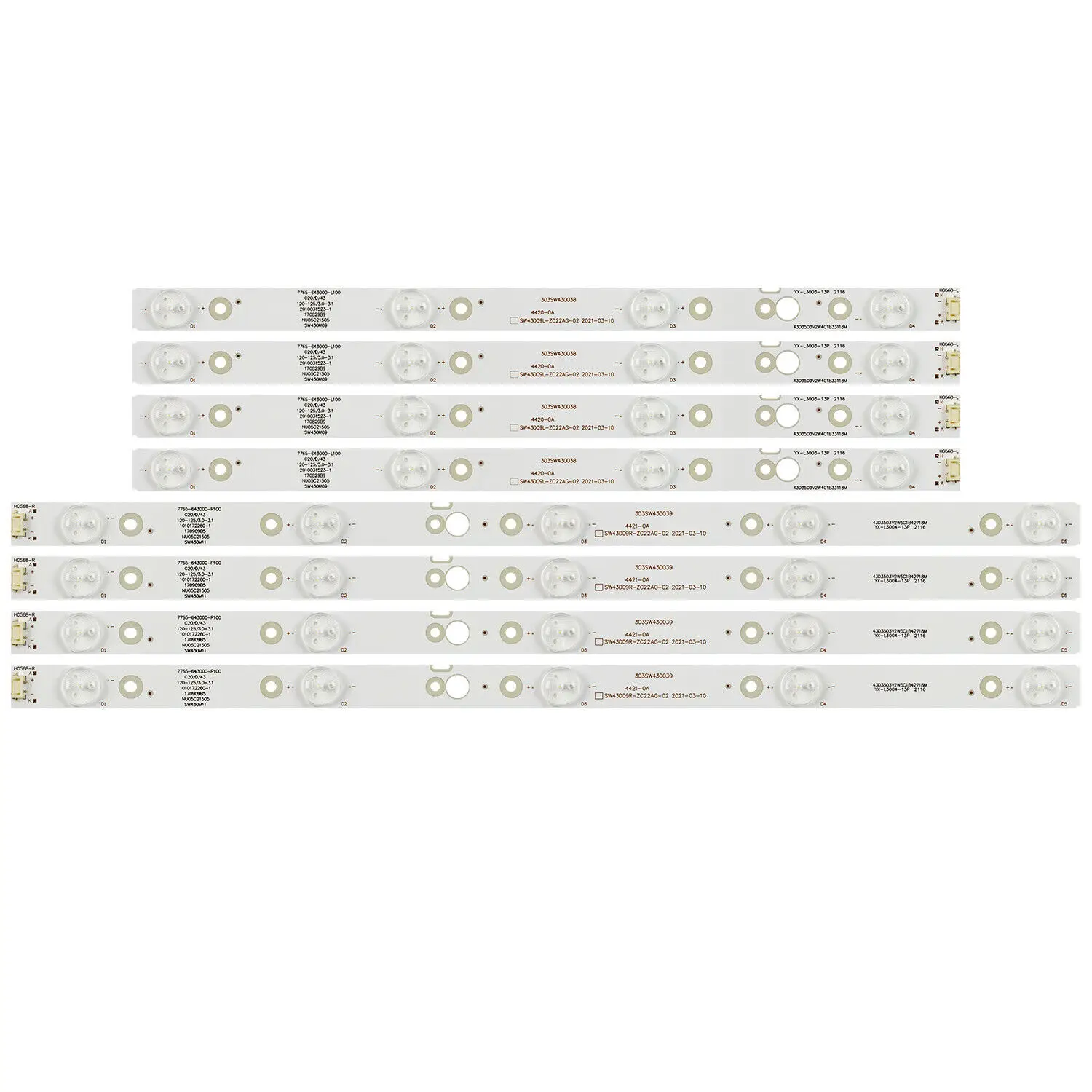 LED strip for 43UJ620V 43UJ6200 CRH-A4330300104L6CN Rev1.0 CRH ...