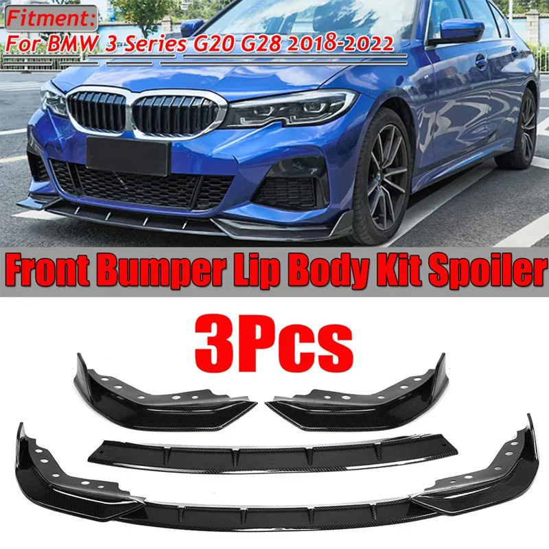 Mp 스타일 G20 자동차 앞 범퍼 립 스포일러 스플리터 디퓨저 분리형 바디 키트 커버 가드 Bmw 3 시리즈 G20 2018