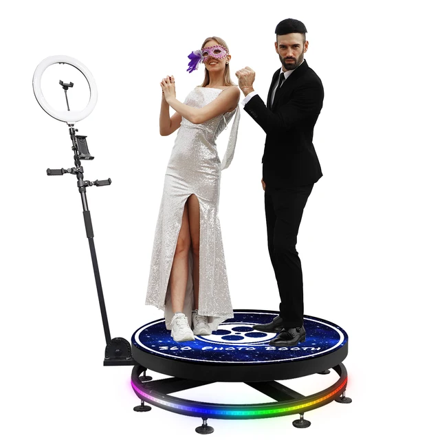 Portable 360 Degree Video Camera Photo Booth Automatic Spin Photobooth Machine Selfie ...