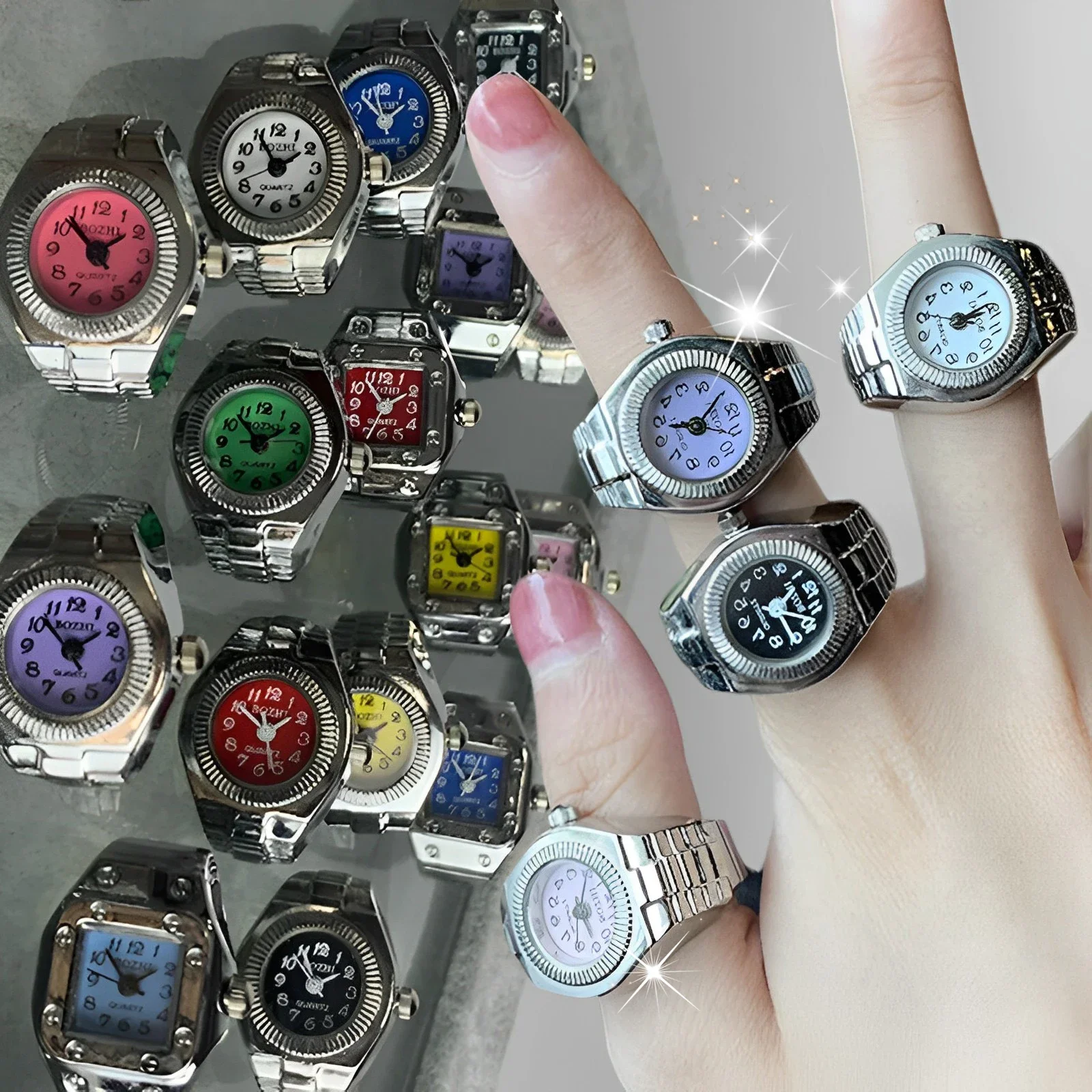 Reloj-de-dedo-Punk-Vintage-Mini-correa-el-stica-relojes-de-aleaci-n ...