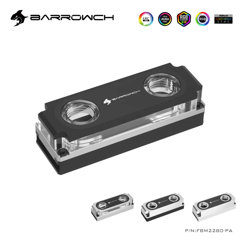 BARROWCH Hard Disk Copper Acrylic Water Block For 2280,22110PCIE SATA M ...
