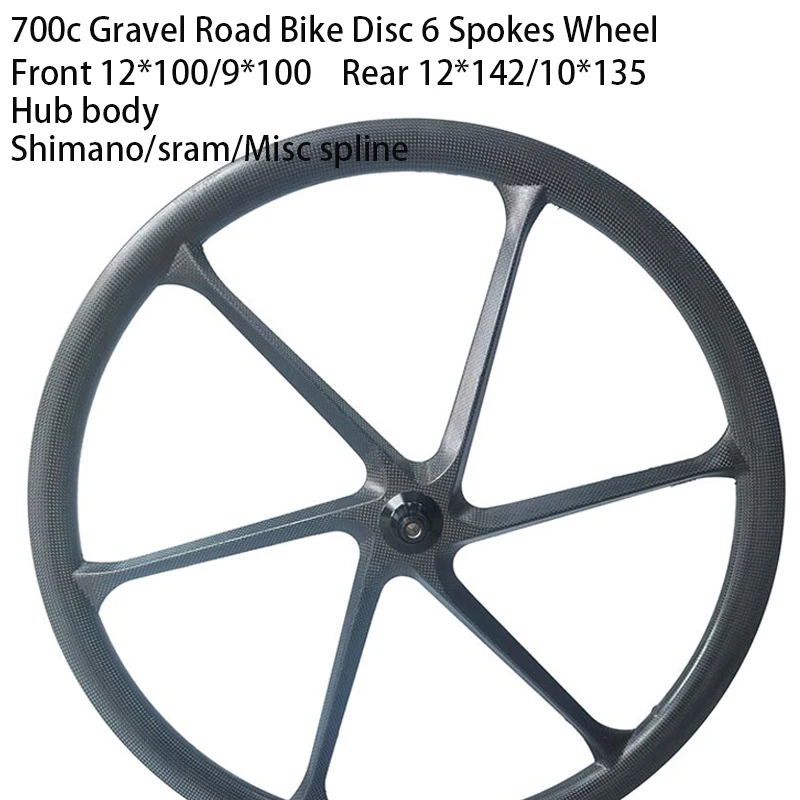 6-Spoke-Carbon-Wheels-700c-Gravel-Carbon-Wheel-Road-6-Spokes-Bike-Six ...
