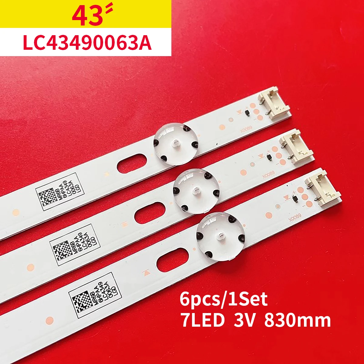 3Pcs-43inch-829mm-LED-Backlight-Strip-for-LIG-43UJ-7led-3V1W ...