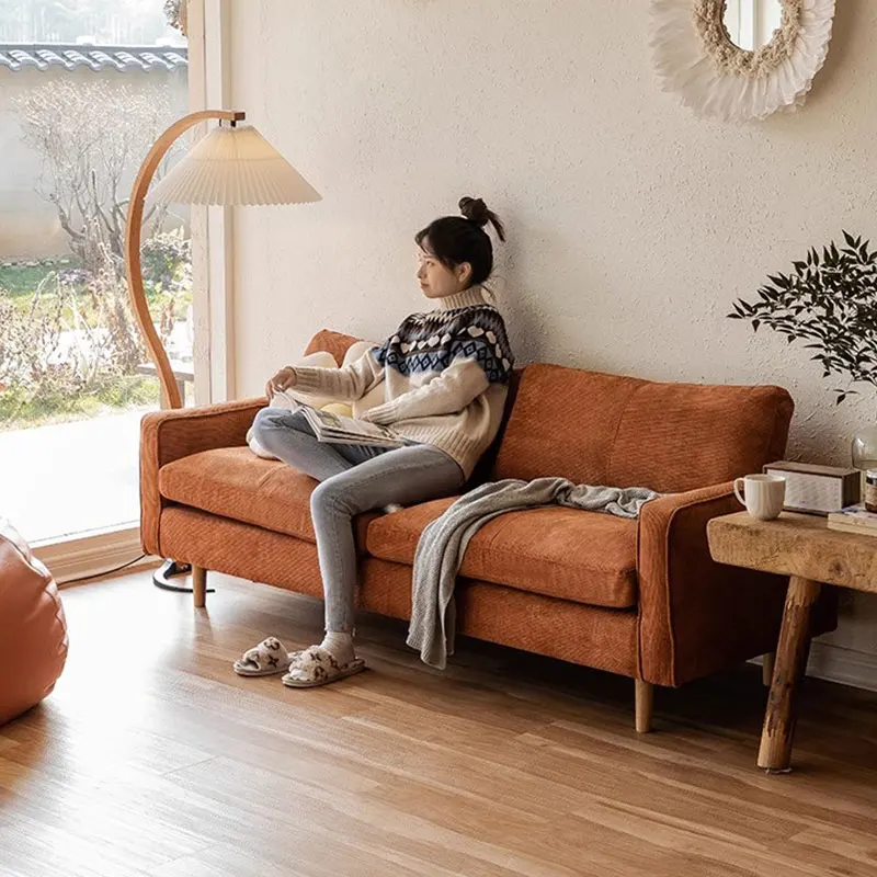 Two Seater Soft Sofas Bedroom Relaxing Girl Floor Armchair Sofas Floor ...