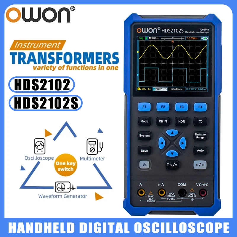 OWON-HDS2102-HDS2102S-Handheld-Oscilloscope-Multimeter-Waveform ...