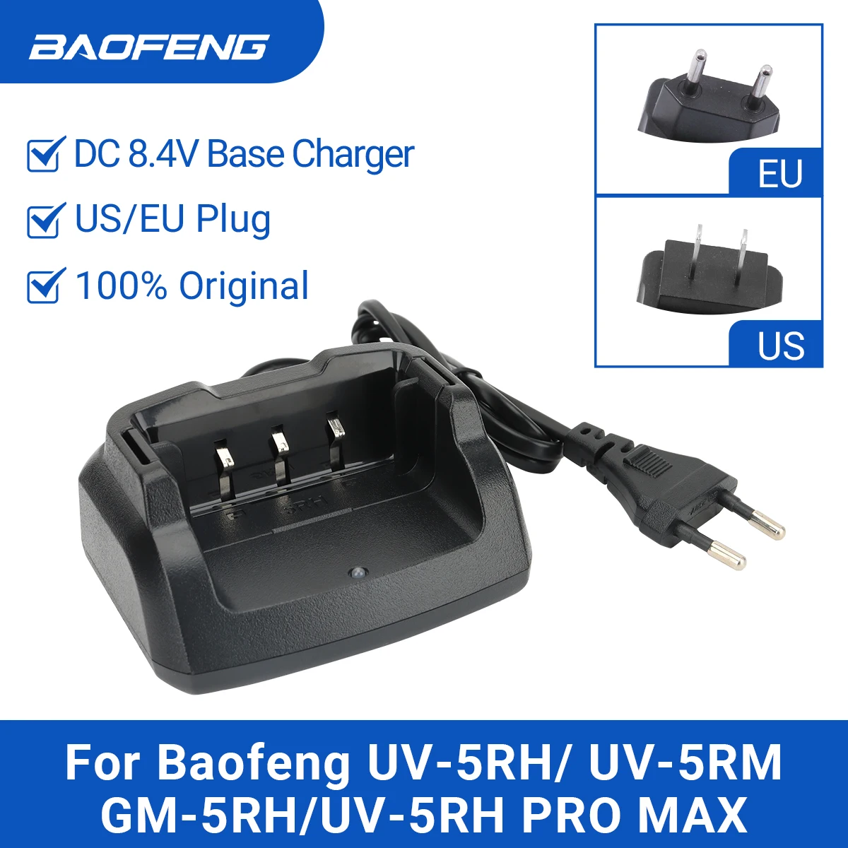 Baofeng-UV-5RH-US-EU-Charger-Desktop-Base-Walkie-Talkie-UV-5RH-UV-5RM ...