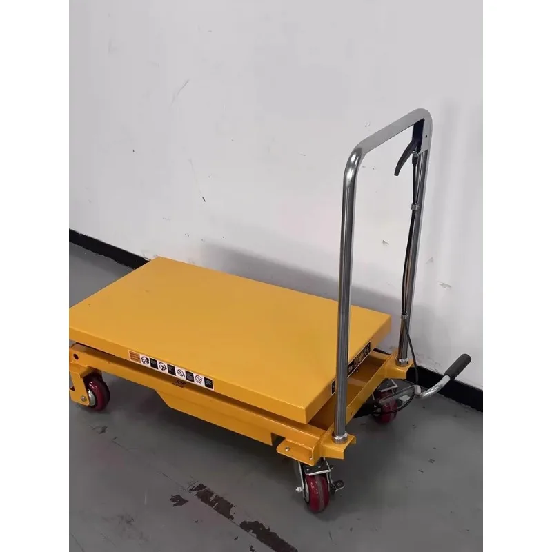 100KG 500KG Mobile Manual Hydraulic Scissor Lift Table Hand Push Small ...