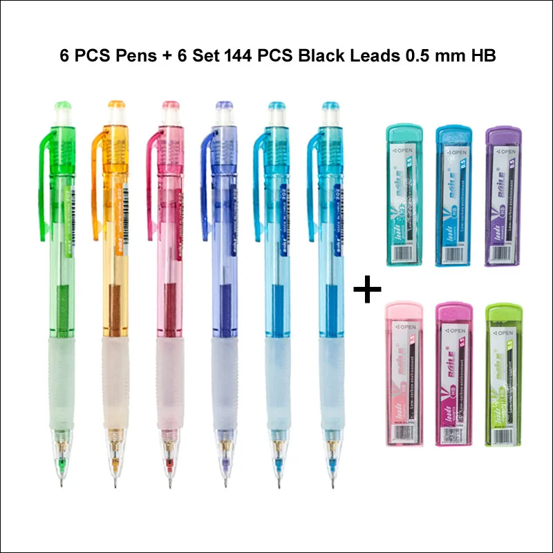 12-pcs-set-Mechanical-Pencil-0-5mm-Drawing-Propelling-Pencil-Plastic ...