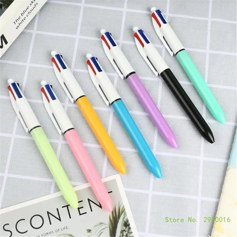 5-Pieces-Retractable-Multicolored-Ballpoint-Pen-4-Colors-in-1-Ballpoint ...