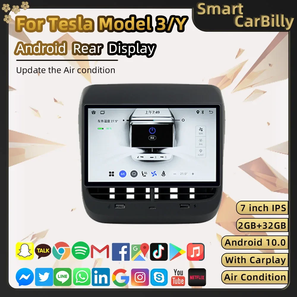 Rear-Display-Panel-IPS-Screen-for-Tesla-Model-3-Y-Android-Air ...