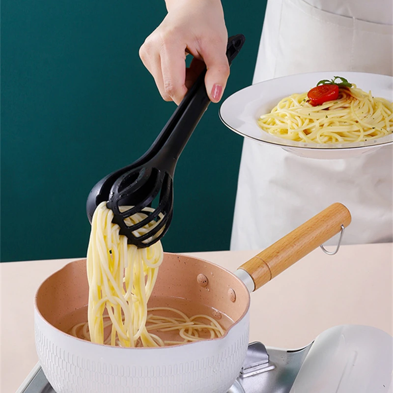 3 In 1 Bread Food Tongs Egg Beater Whisk Removable Long-handled Spoon ...