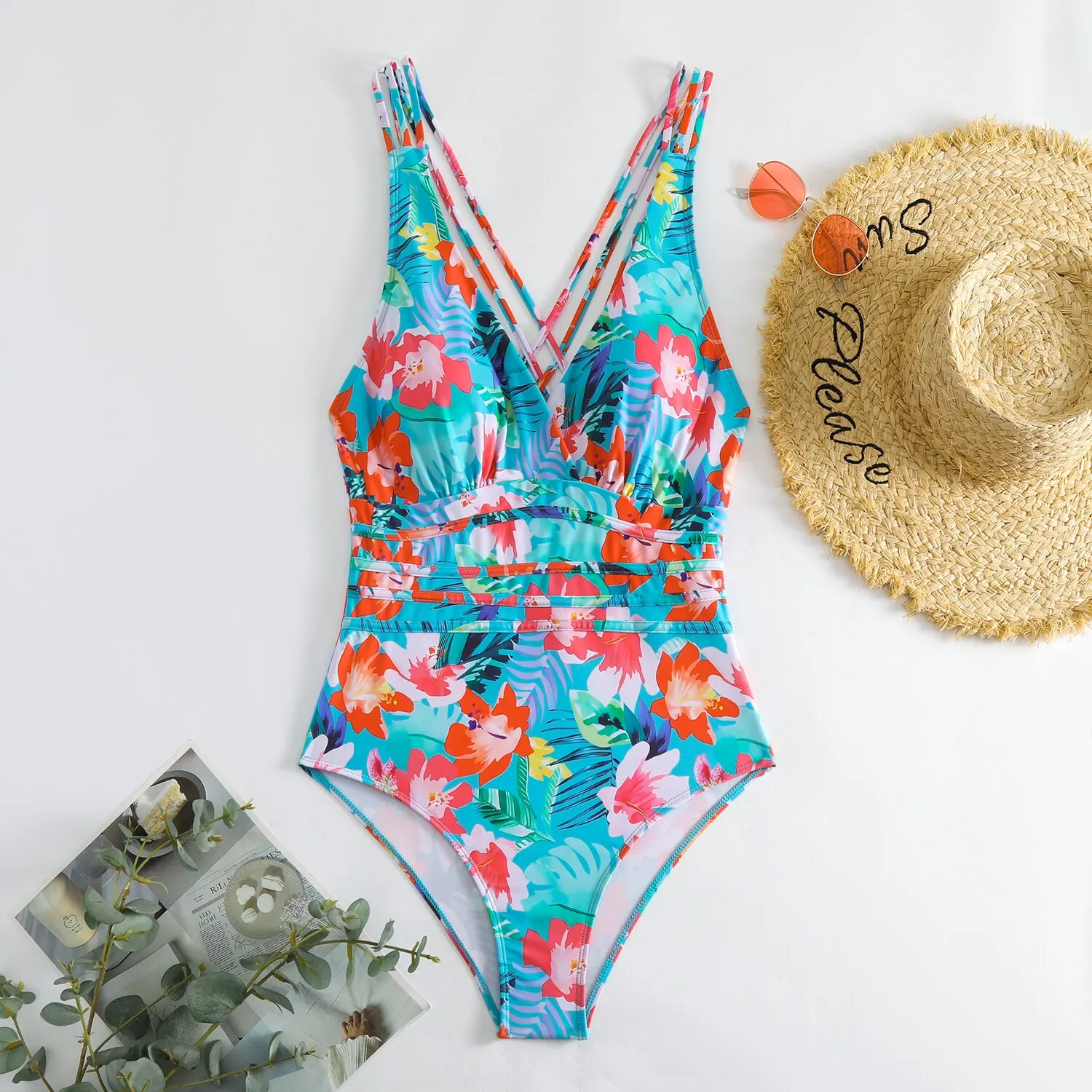 New-One-Piece-Swimsuit-Summer-European-And-American-Sexy-Printed-All-In ...