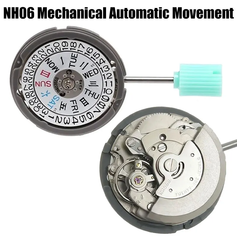 NH06 Automatic Watch Movement Parts 21 Jewels Mechanical 3 O 'clock ...