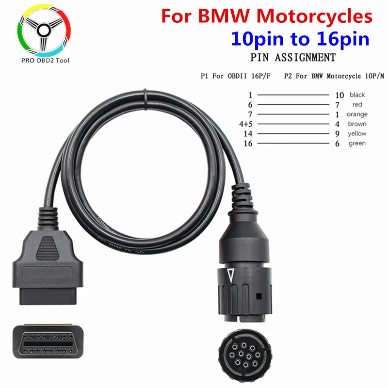 For-BMW-Motorcycles-10-Pin-Adapter-ICOM-D-Cable-For-BMW-10Pin-To-16Pin ...