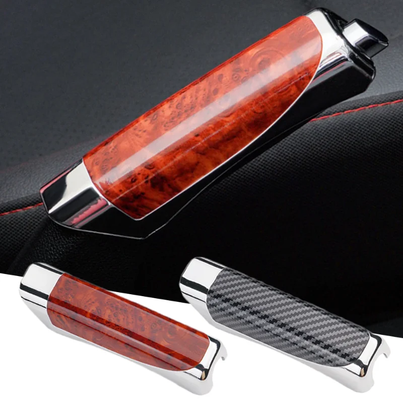 Universal-Car-HandBrake-Protector-Carbon-Fiber-Mahogany-Cover-Hand ...