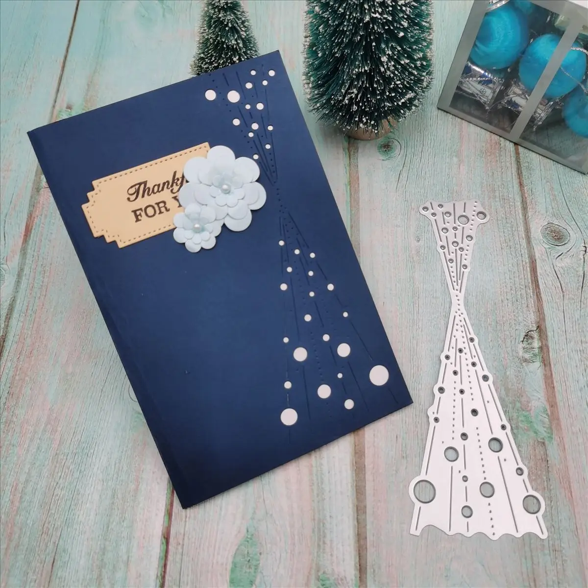 Bubble line greeting card border Metal Cutting Dies Stencils for DIY ...