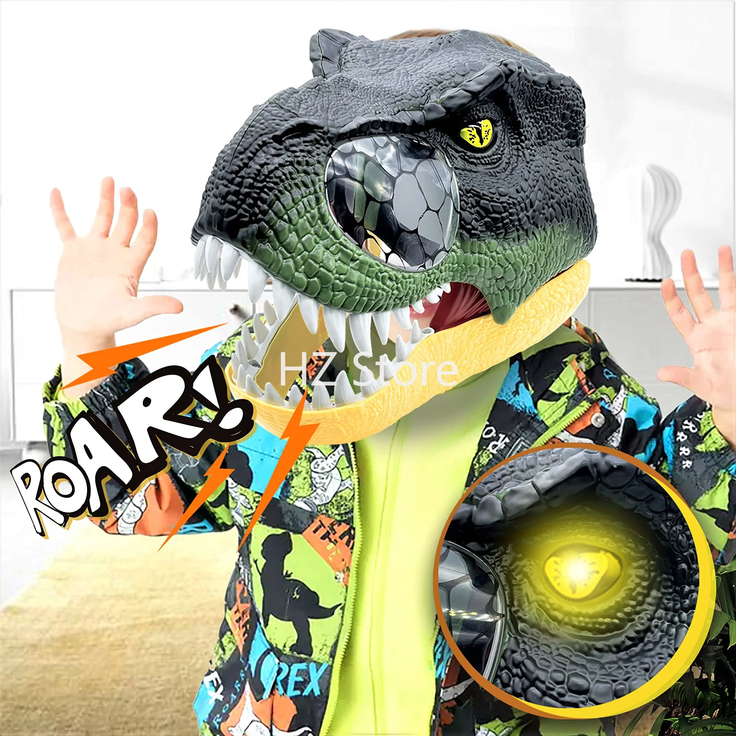 Jurassic-World-Tyrannosaurus-Rex-Mask-Light-Up-Eyes-Dinosaur-Masks ...