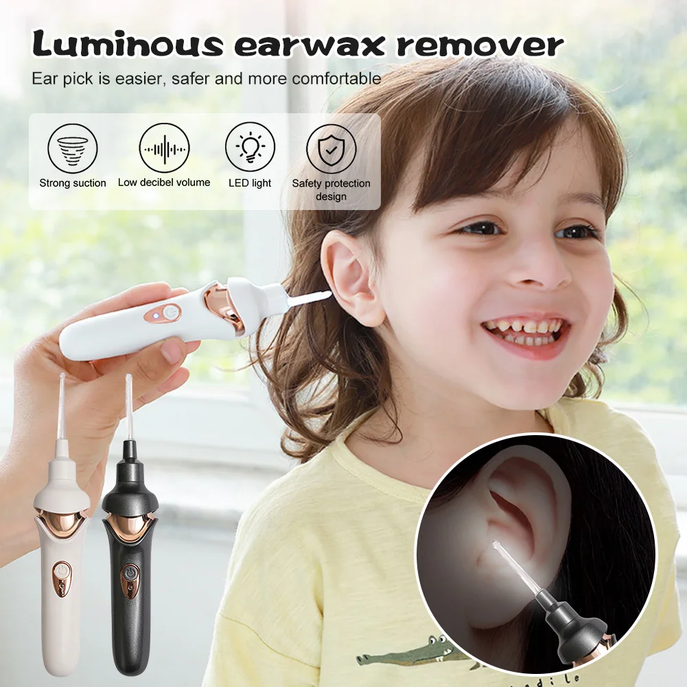 Electric-Luminous-Ear-Wax-Suction-Remover-Rechargeable-Ear-Pick-With ...