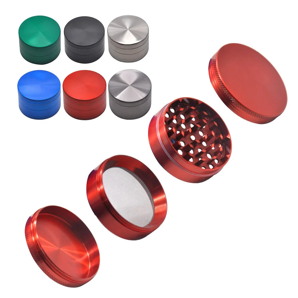 75mm Zinc Alloy Herb Grinders 4-layers Spice Mills Durable Crusher ...