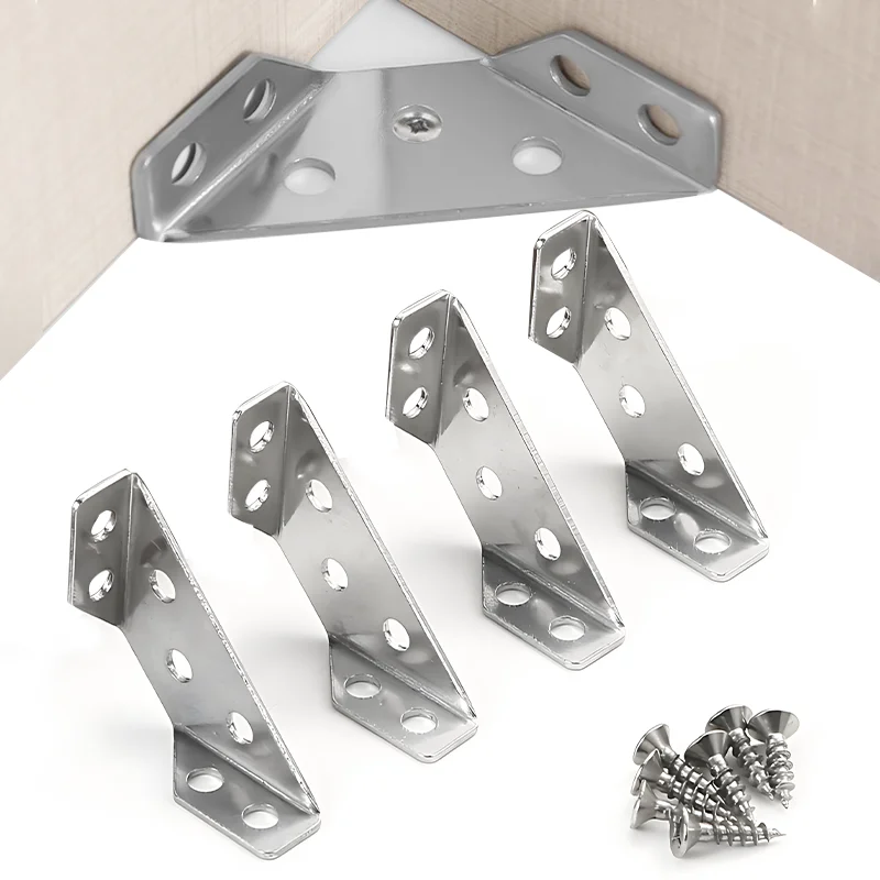 10-50pcs-Universal-Furniture-Corner-Connector-Stainless-Steel-Corner ...