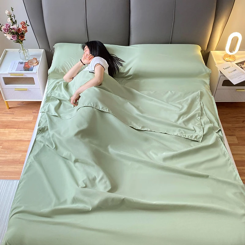 Portable-Satin-Rayon-Bed-Sheet-Lightweight-Sleeping-Bag-Liner-Hotel ...