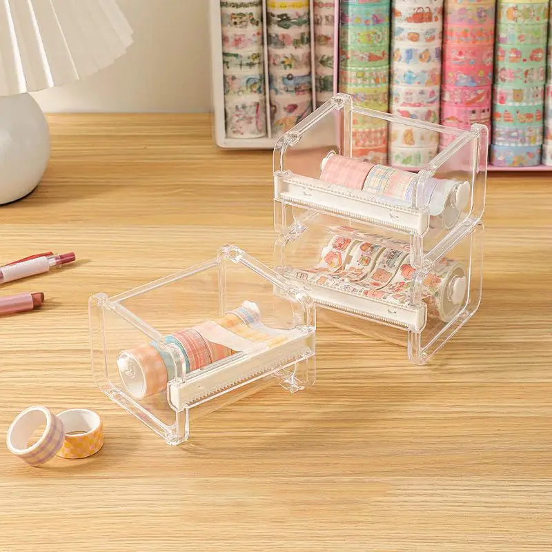 Creative Washi Tape Cutter Set Tape Tool Transparent Tape Holder Tape ...