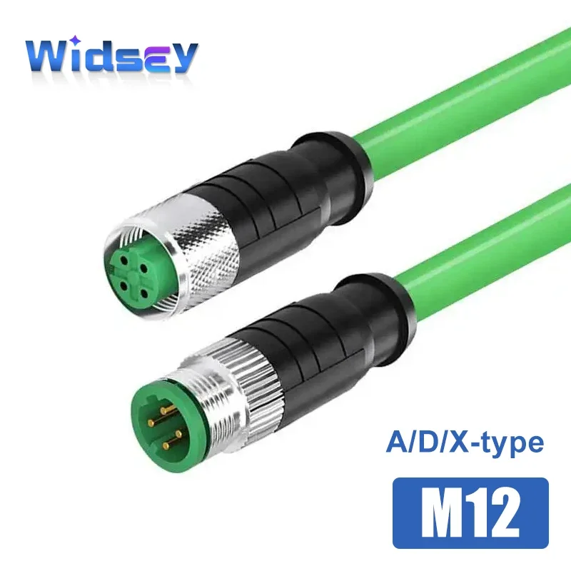 M12-8Pin-X-Coded-Connector-Aviation-Plug-Male-to-Female-A-type-M12-to ...