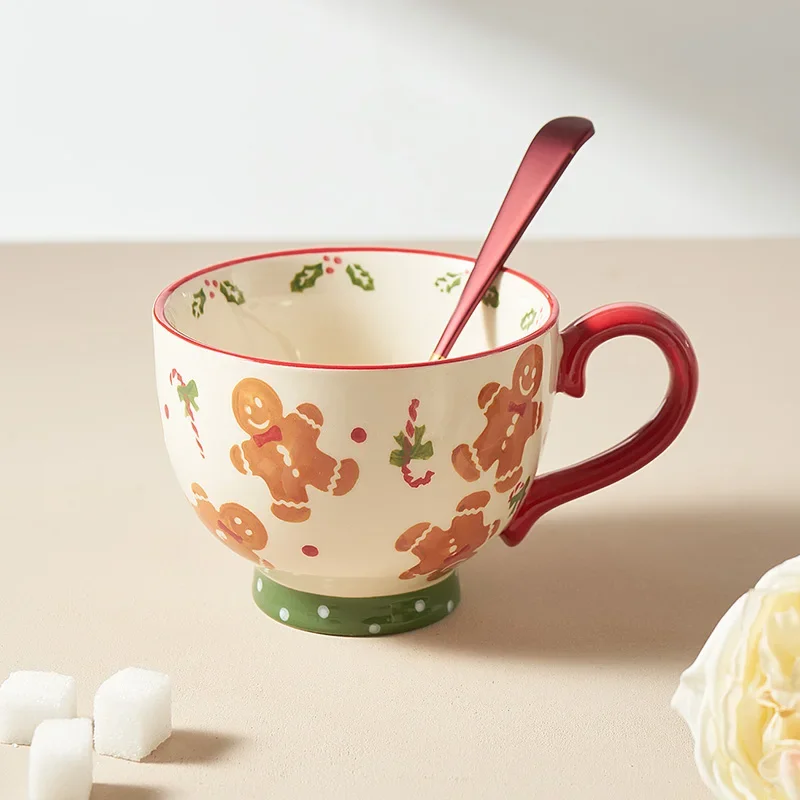 480ml-Christmas-Coffee-Cups-Gingerbread-Man-Ceramic-Mugs-Breakfast-Mug ...