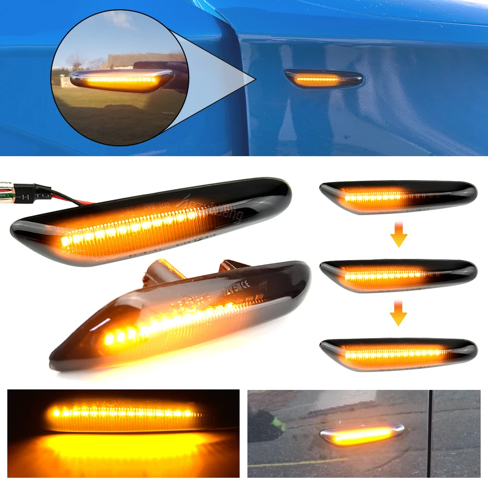 Dynamic-Flowing-LED-Turn-Signal-Side-Marker-Light-Blinker-Lamp-For-BMW ...