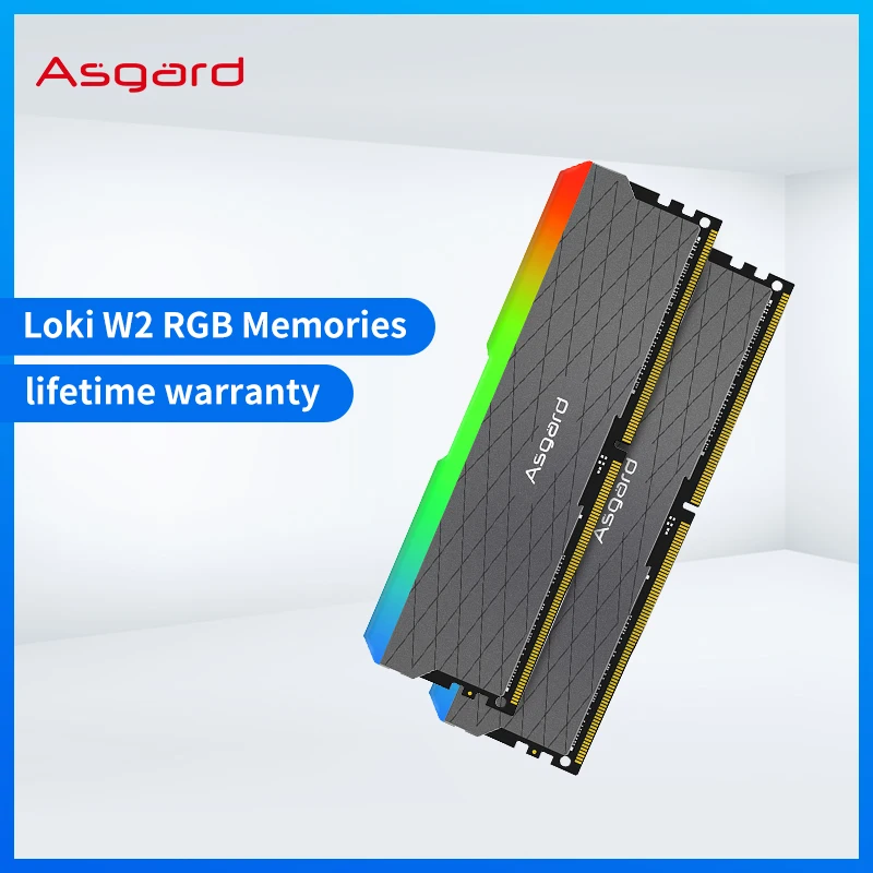 Asgard W2 DDR4 RGB RAM 8GX2 16G 32G 3200MHz Stunning Lighting Dual ...