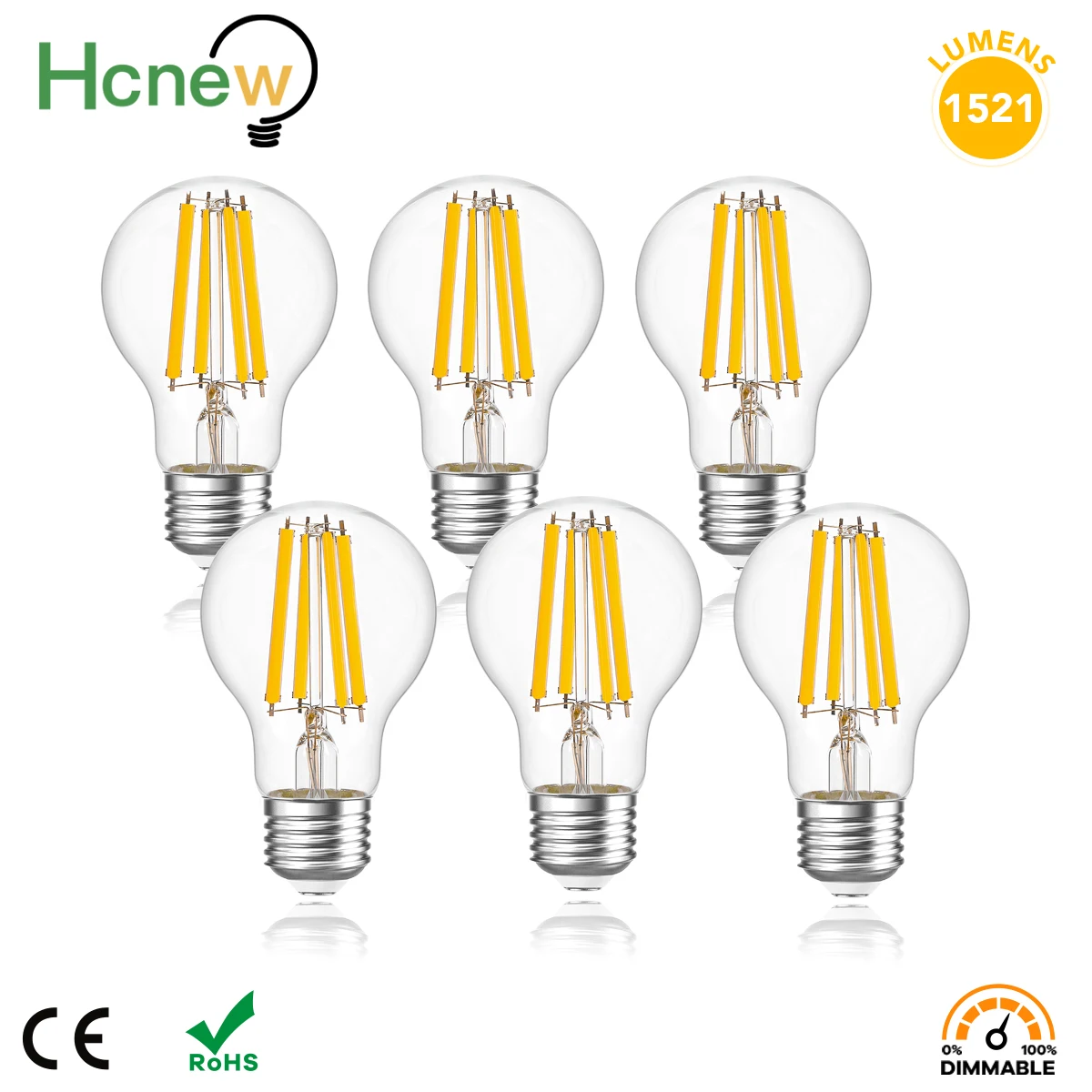 Hcnew-A19-E27-Edison-LED-Bulbs-12W-1521Lumen-Dimmable-Filament-Lamp ...