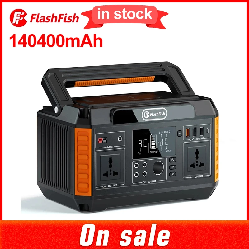 Flashfish 560w Power Station 220v 110v 520wh 140400mah Solar Generator ...