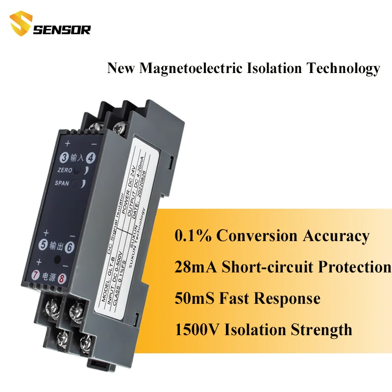 0-10V-4-20mA-Signal-Isolator-1-In-1-Out-Analog-Converter-Isolator-DC24V ...